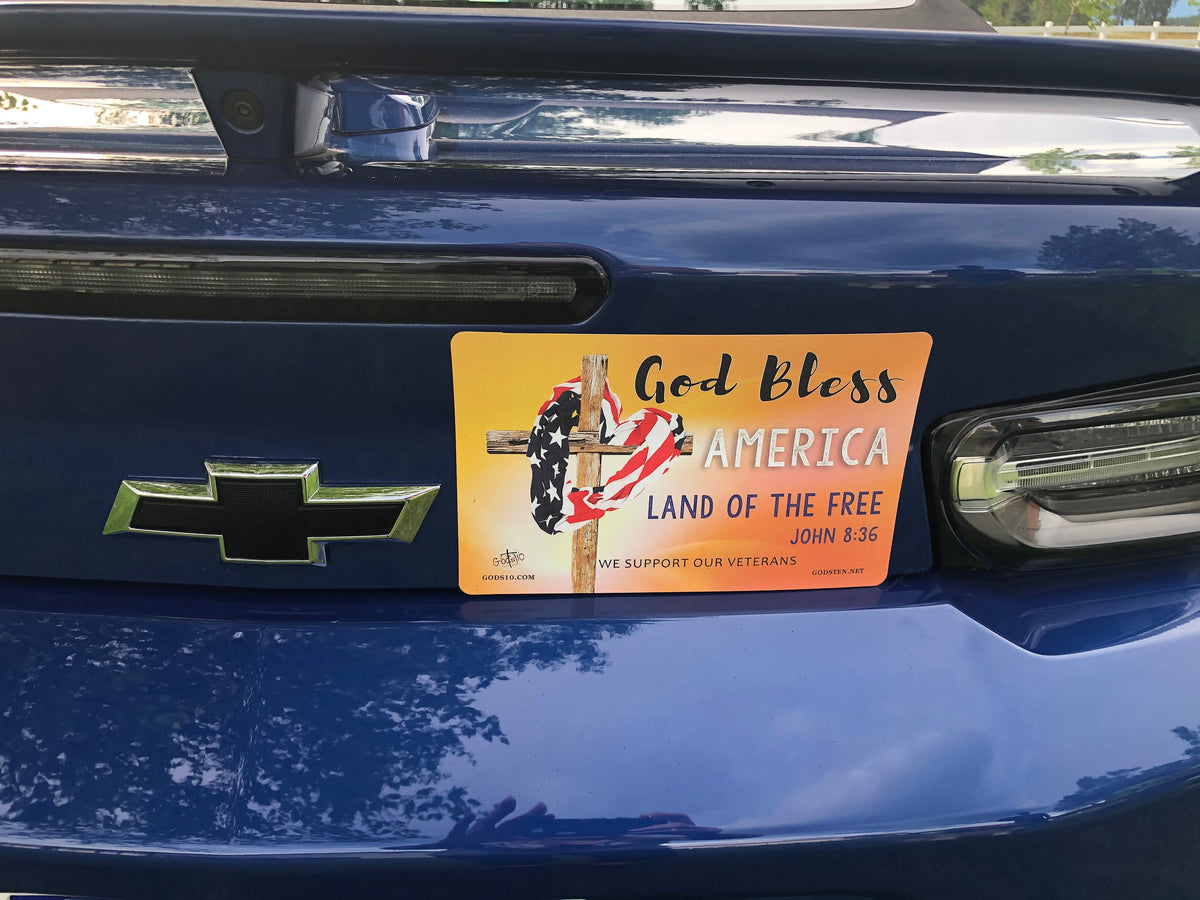 God Bless America Orange - Small Magnet – G10, LLC