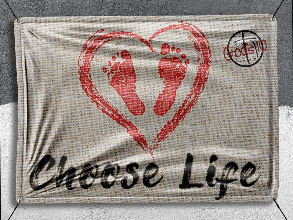 Choose Life Baby Feet - Banner – G10, LLC